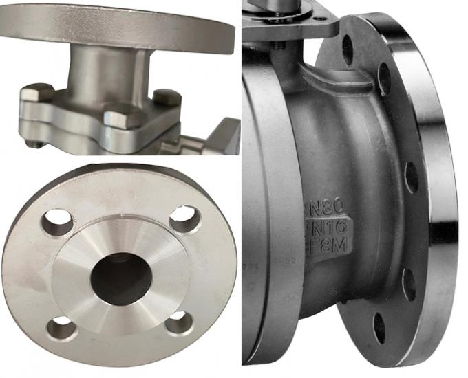 Pneumatic Flanged Ball Valve 3-Piece Split Type Pneumatic Control