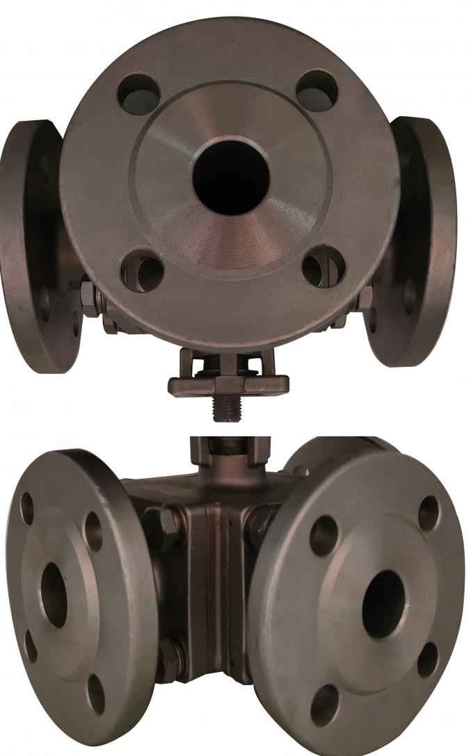 Pneumatic Flanged Ball Valve 3-Piece Split Type Pneumatic Control