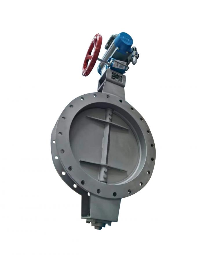 Large Diameter Industrial Butterfly Valve Carbon Steel Pneumatic Valve