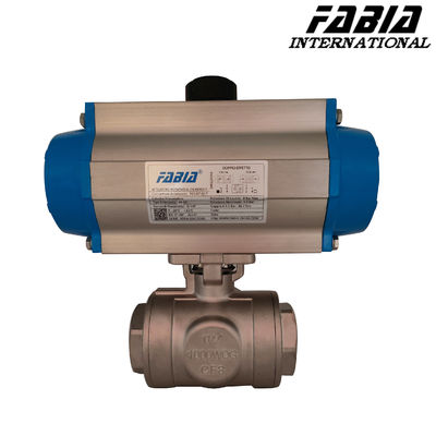 Pneumatic 3 Piece Butt Welding Ball Valve With Thrust Bearing