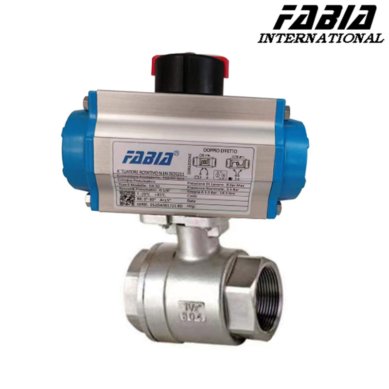 1/4 Inch 1 Inch Pneumatic High Pressure Two Piece Ball Valve With ...