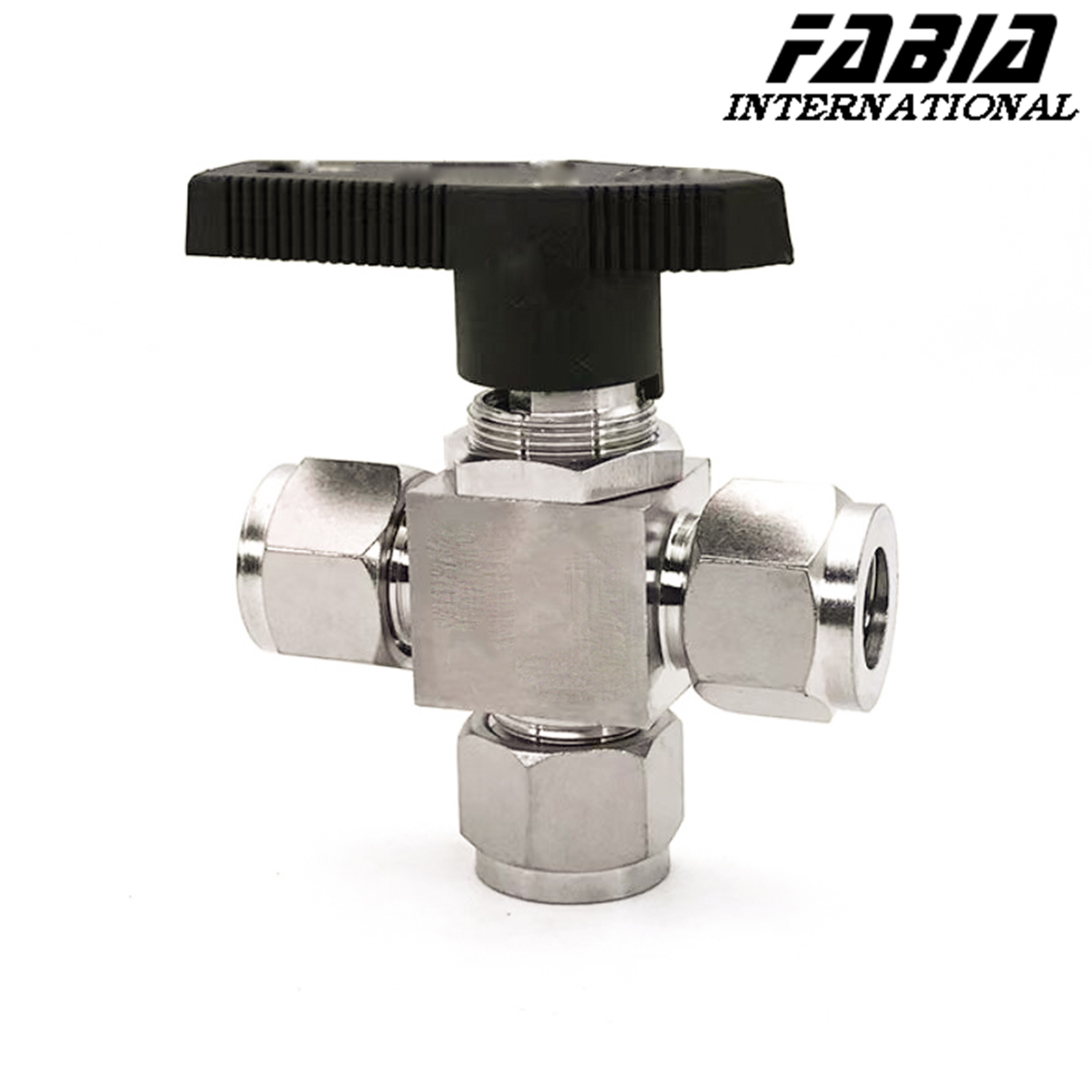 Water High Pressure Stainless Steel 3 Way Ball Valve Manual T Type