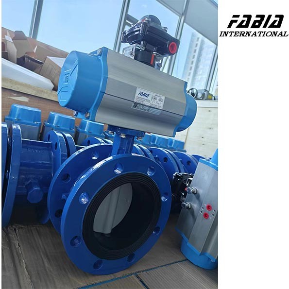 Pneumatic Carbon Steel Flanged Butterfly Valve Low Maintenance For Pulp ...